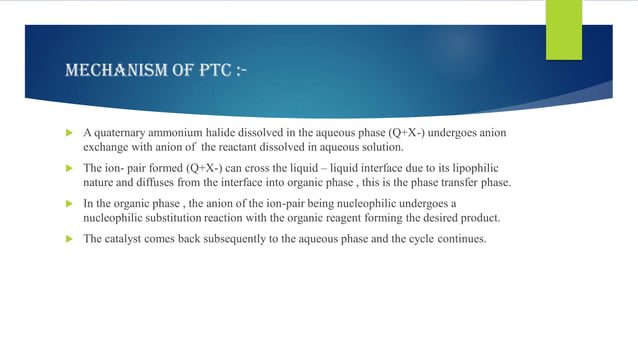 PHASE TRANSFER CATALYSIS - PTC | PDF