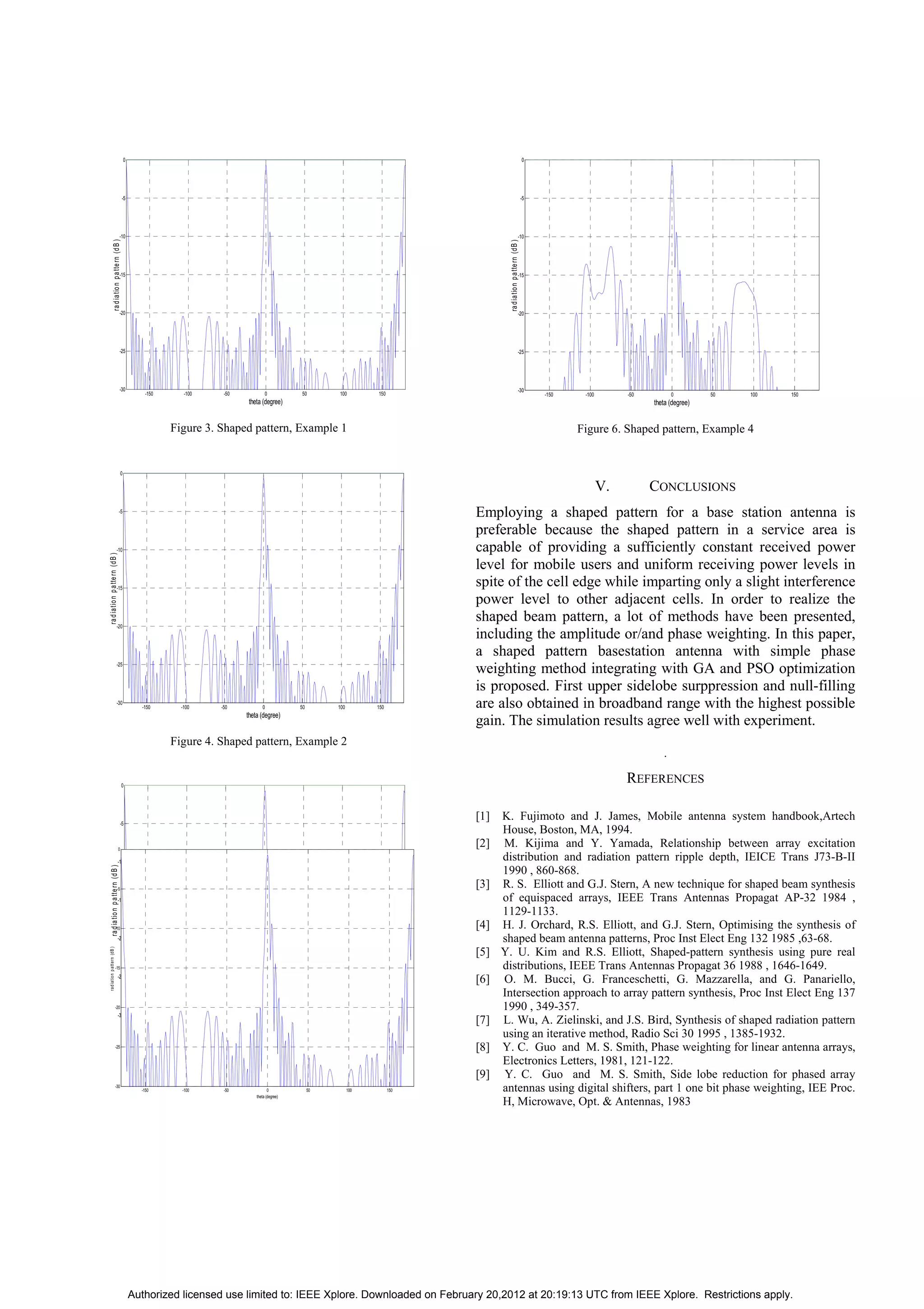 Phase Weighting Of Shaped Pattern For Base Station Antenna Arrays Pdf