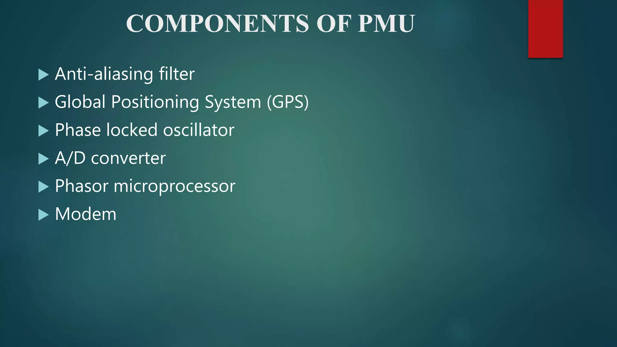 Phasor measurement unit | PPTX