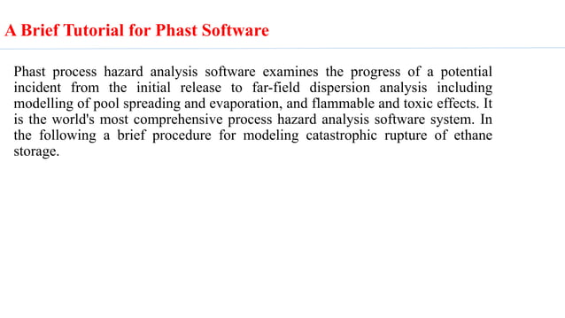 Phast software tutorial | PDF