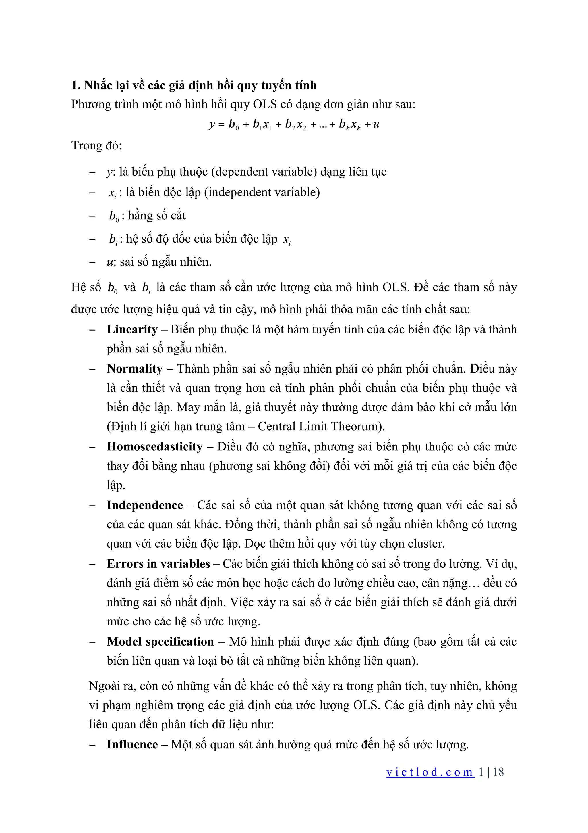 Phát hiện và khắc phục phương sai thay đổi (heteroskedasticity) trên Eview, Stata | PDF