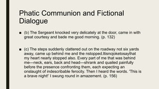 Phatic Communion and Fictional Dialogue | PPTX