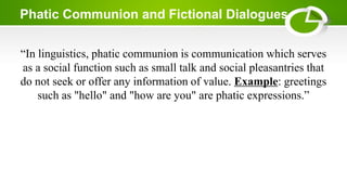 Phatic tokens | PPTX