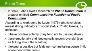 Phatic tokens | PPTX