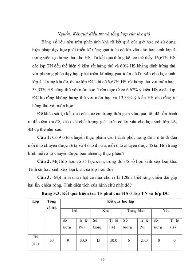 Phát triển kĩ năng giải toán có lời văn học sinh lớp 4 | DOCX