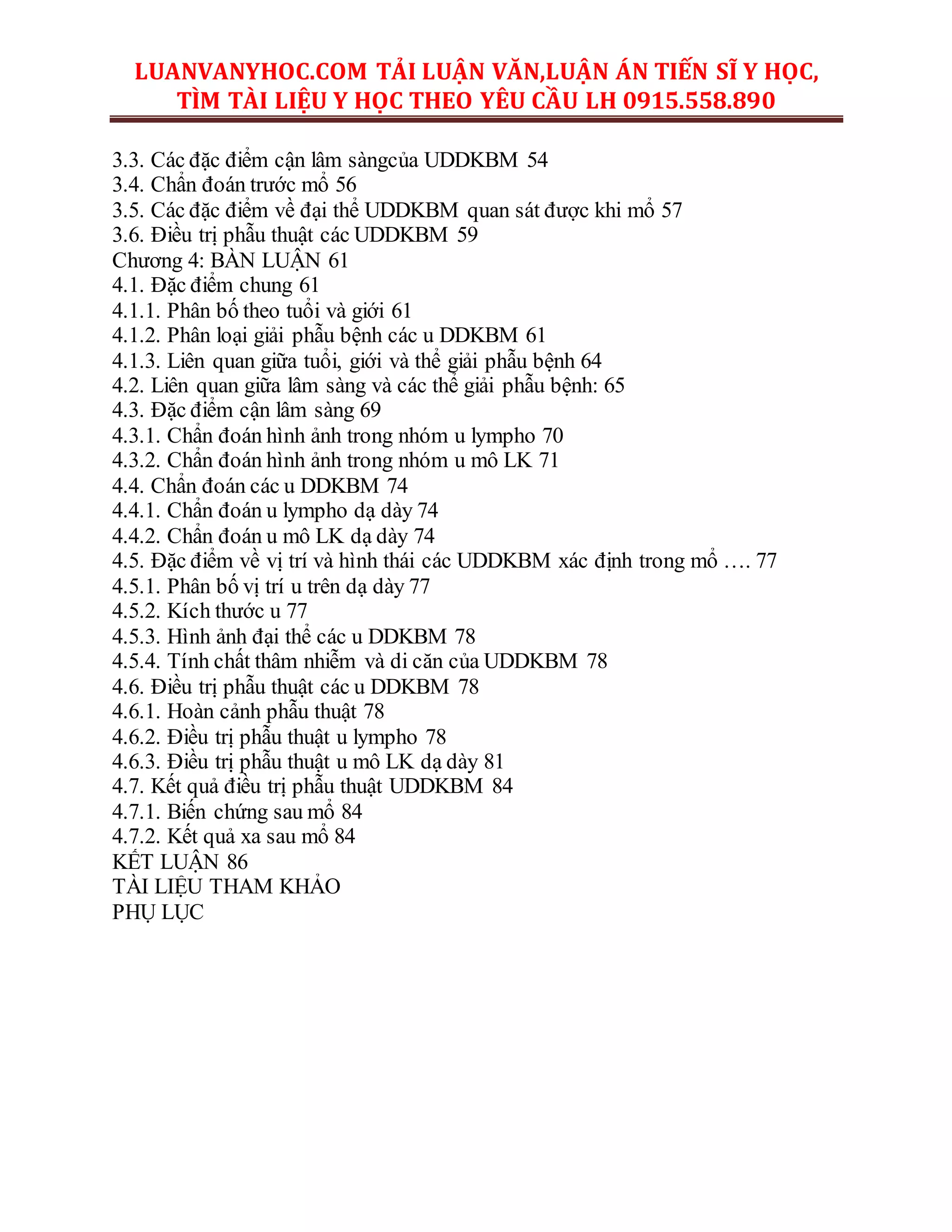 Phau thuat mot so loai u da day co nguon goc khong tu bieu mo | PDF