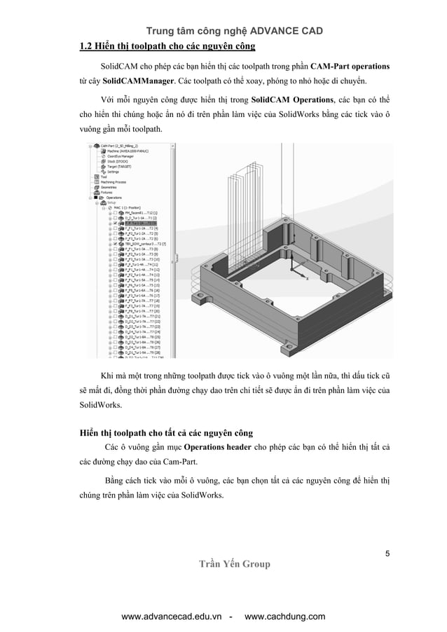 Giáo trình phay solidcam | PDF