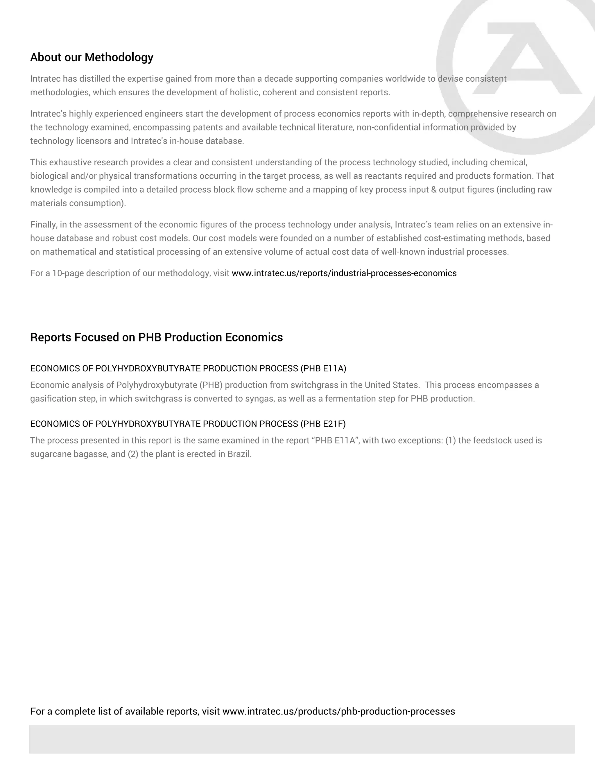 Feasibility Studies: PHB Manufacturing | PDF