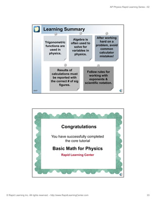 Basic Math for Physics | PDF