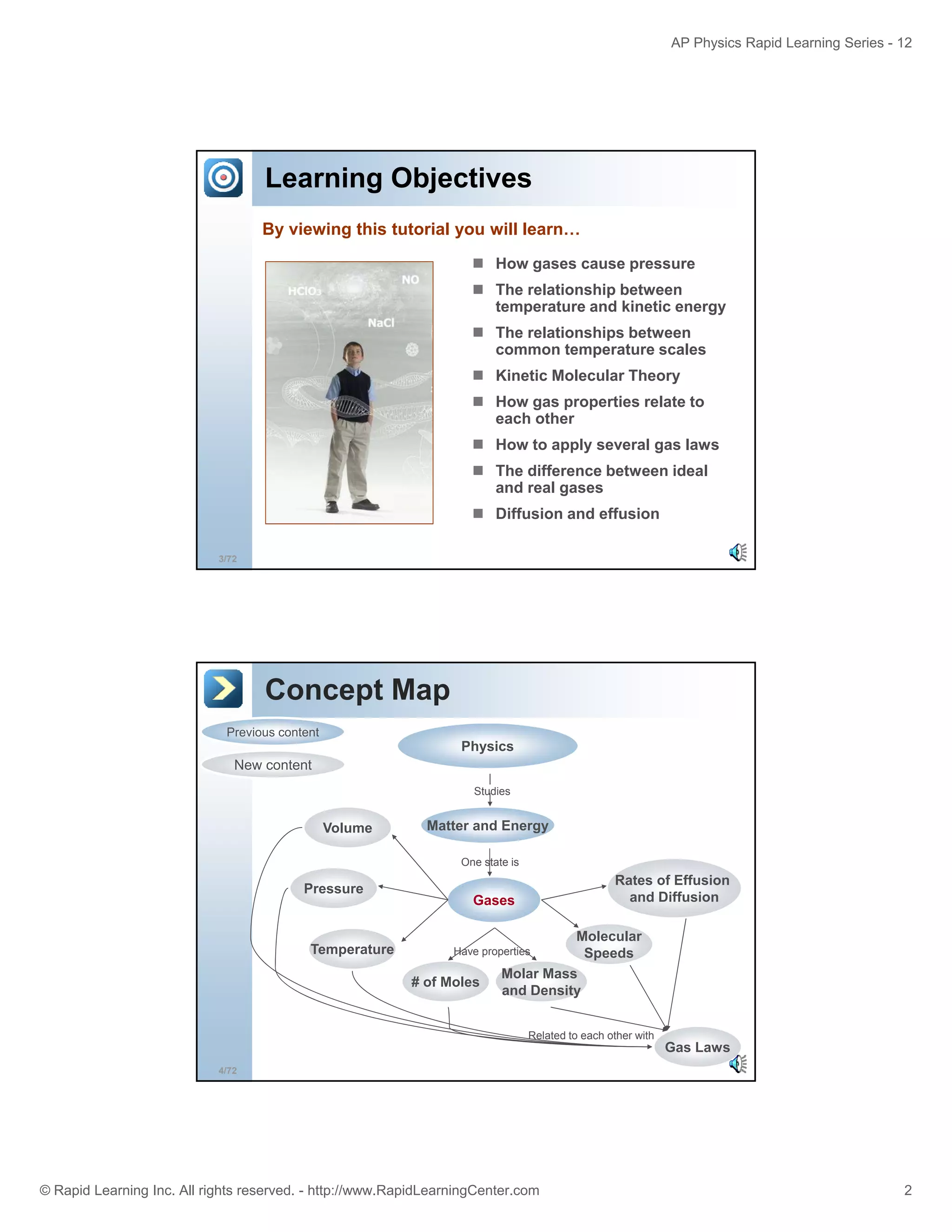 Temperature and Kinetic Theory of Gases slides | PDF