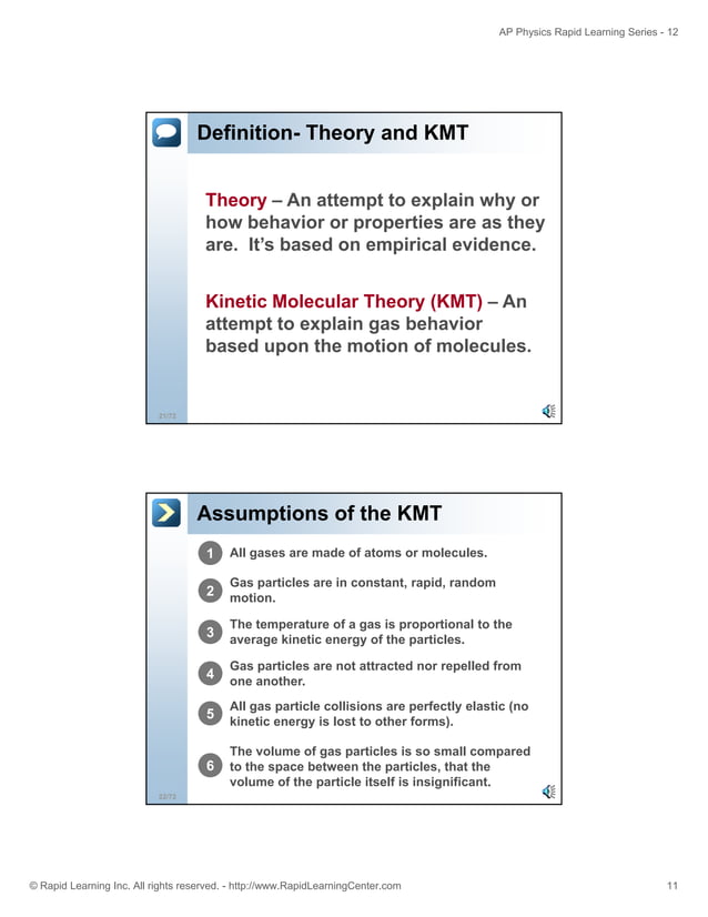 Temperature and Kinetic Theory of Gases slides | PDF | Chemistry | Science
