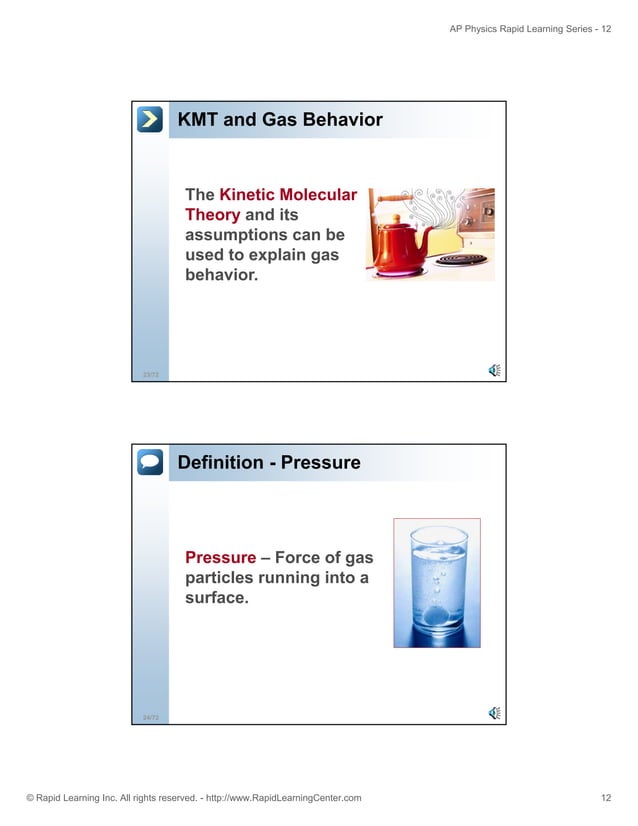 Temperature and Kinetic Theory of Gases slides | PDF | Chemistry | Science