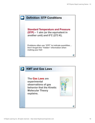 Temperature and Kinetic Theory of Gases slides | PDF