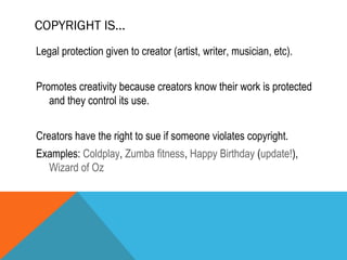 Copyright presentation for middle school | PPT