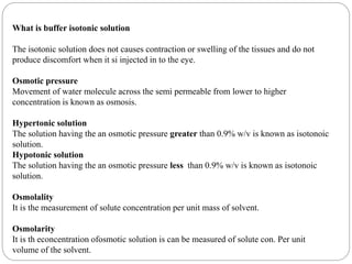 P h buffer and isotonic solution | PPTX