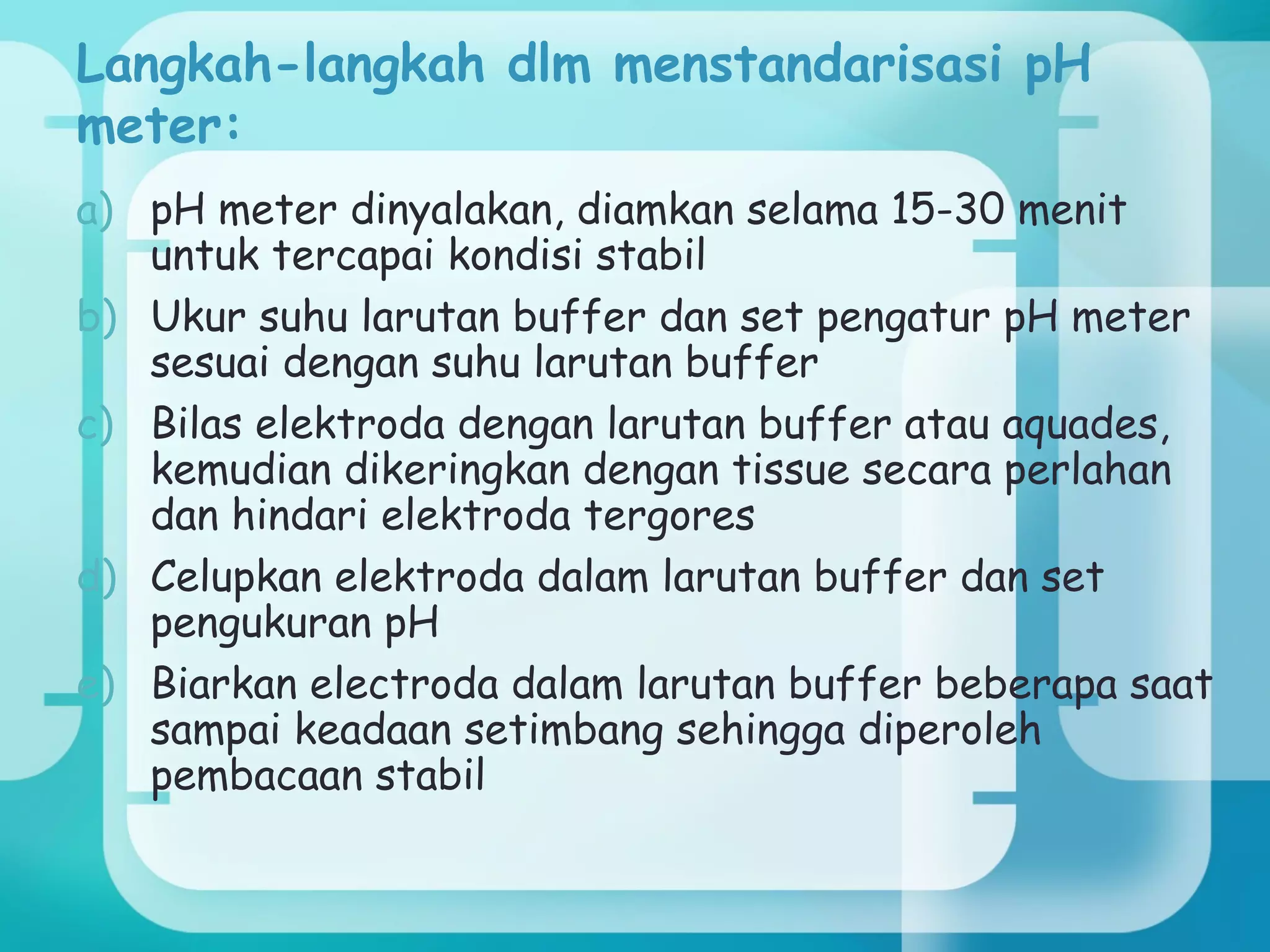 pH, Buffer dan Total Asam | PPT