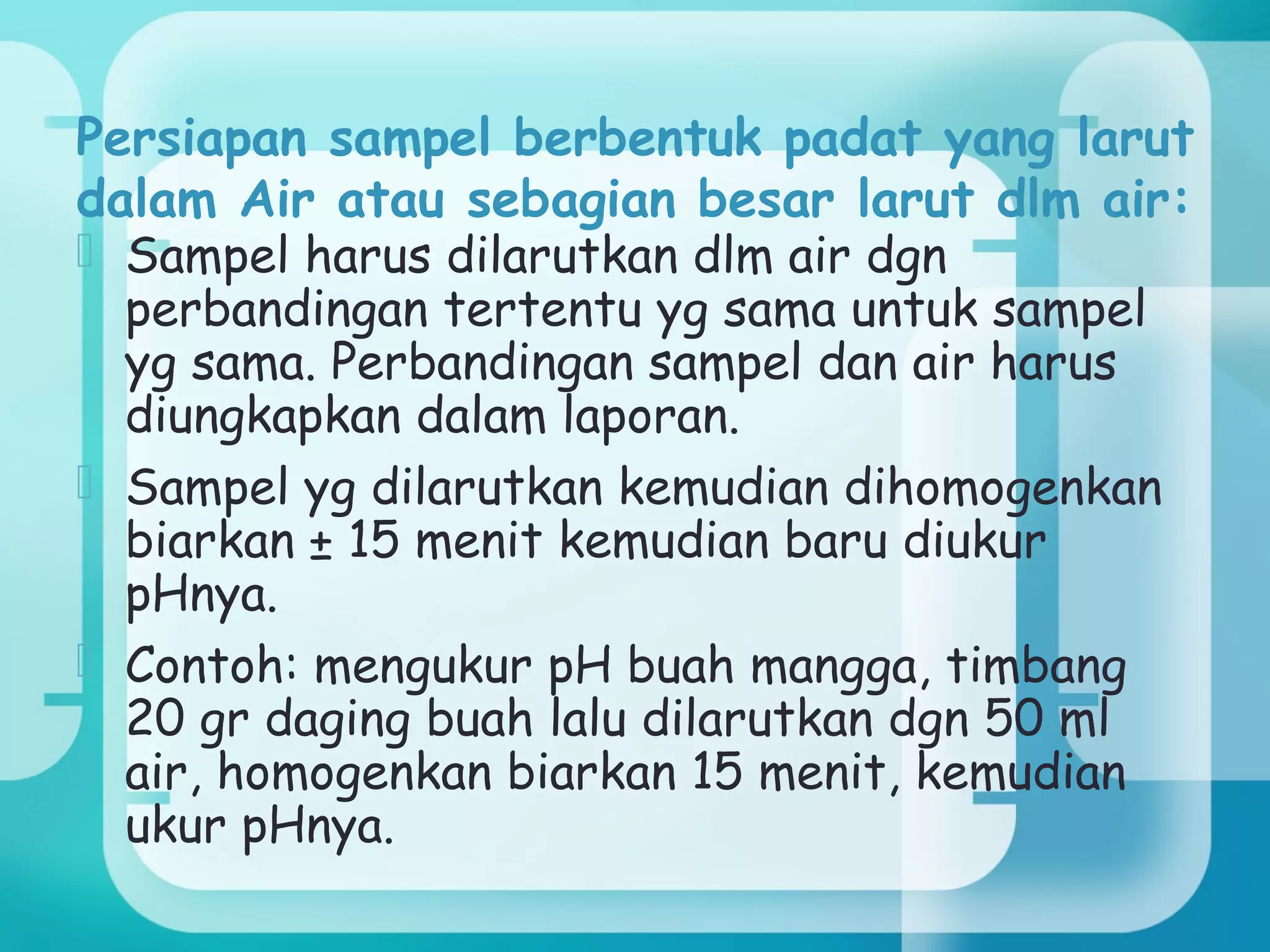 pH, Buffer dan Total Asam | PPT