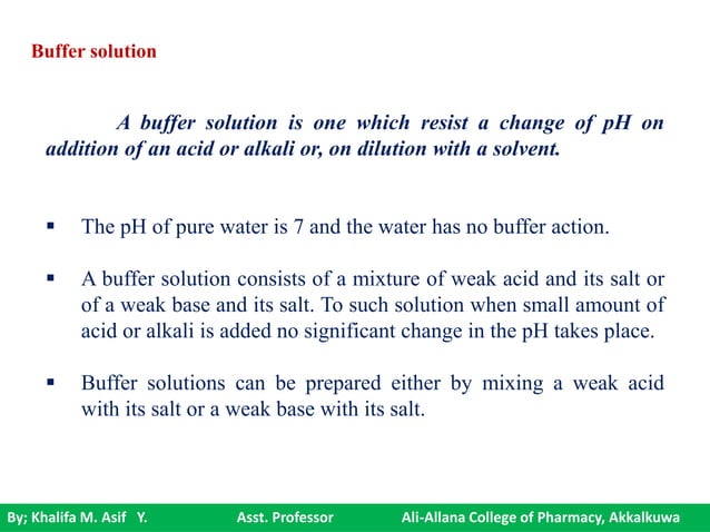 Ph, buffers & isotonic solution | PDF | Chemistry | Science