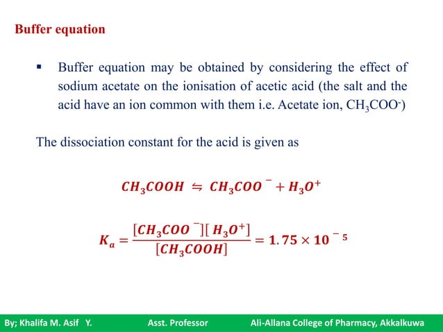 Ph, buffers & isotonic solution | PDF | Chemistry | Science