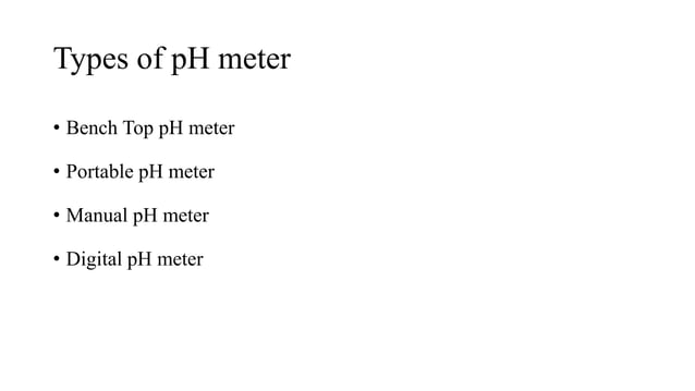 PH, BUFFERS, PH METER.pptx | Chemistry | Science