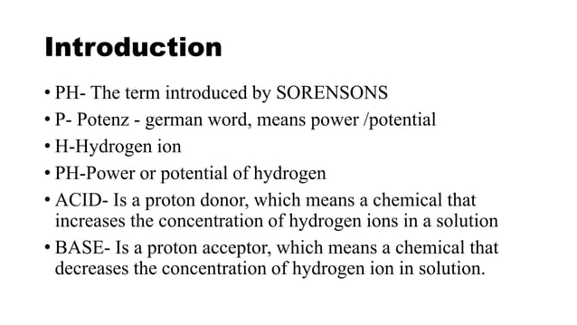 PH, BUFFERS, PH METER.pptx | Chemistry | Science
