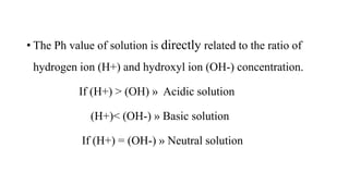 PH, BUFFERS, PH METER.pptx | Chemistry | Science