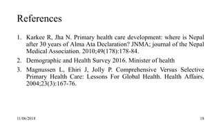 Selective Vs Comprehensive Primary Health Care in Nepal | PPTX