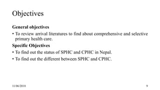 Selective Vs Comprehensive Primary Health Care in Nepal | PPTX ...