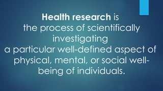 INTRODUCTION TO HEALTHCARE RESEARCH METHODS | PDF