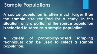 HEALTHCARE RESEARCH METHODS: Primary Studies: Selecting a Sample ...