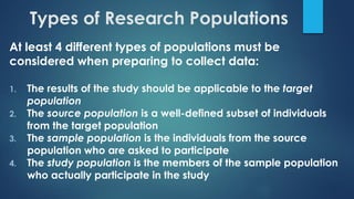 HEALTHCARE RESEARCH METHODS: Primary Studies: Selecting a Sample ...