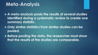 HEALTHCARE RESEARCH METHODS: Secondary and tertiary Studies | PPT