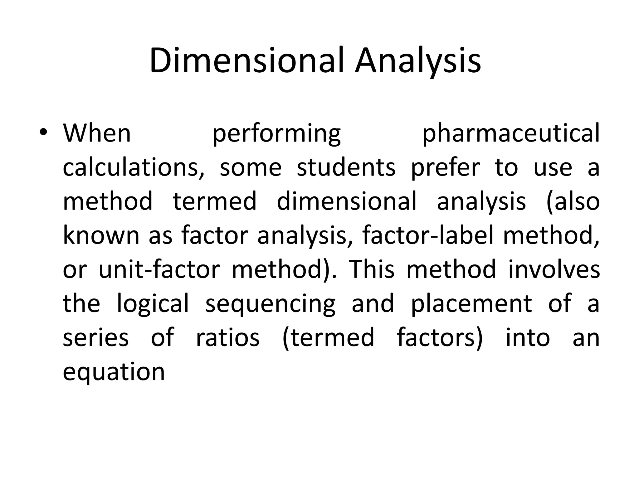 Pharmaceutical calculations 1 | PPTX