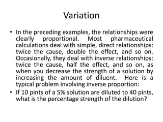 Pharmaceutical calculations 1 | PPTX