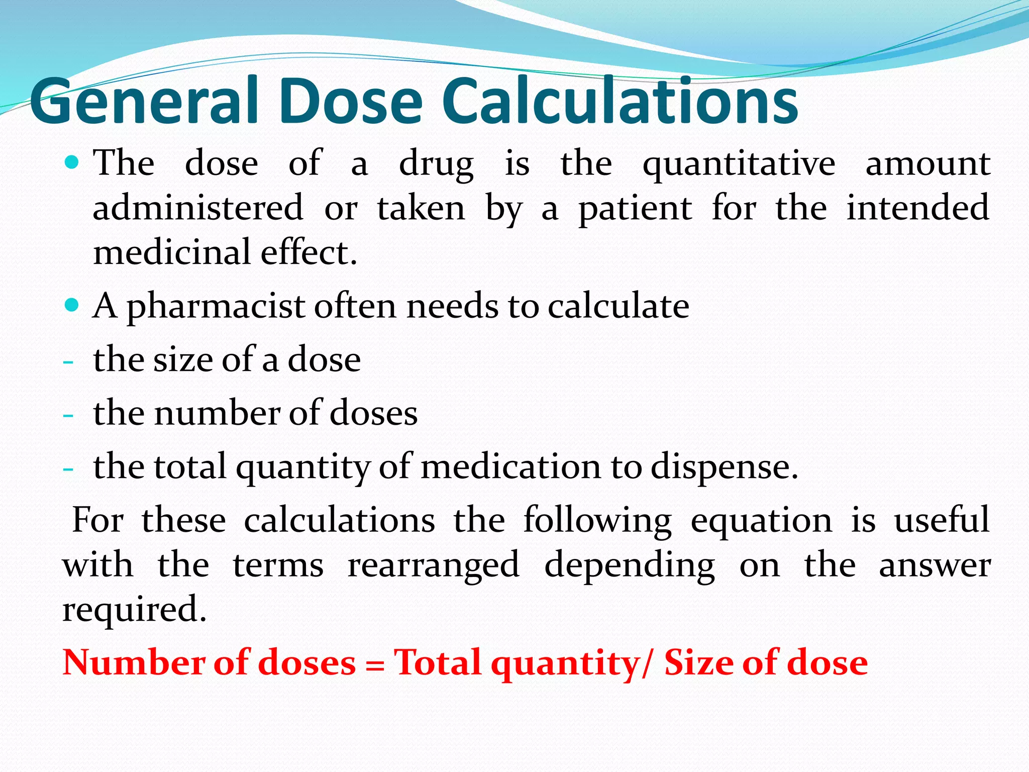 pharmaceutical calculations 5 | PPTX