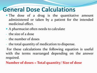 pharmaceutical calculations 5 | PPTX