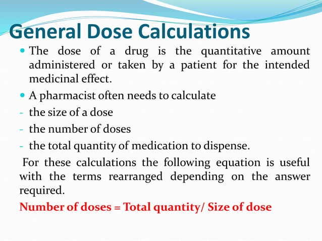 pharmaceutical calculations 5 | PPTX | Chemistry | Science