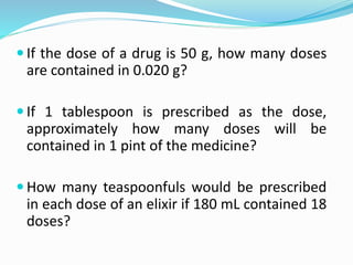 pharmaceutical calculations 5 | PPTX