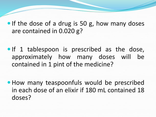 pharmaceutical calculations 5 | PPTX | Chemistry | Science