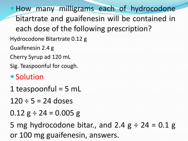 pharmaceutical calculations 5 | PPTX | Chemistry | Science
