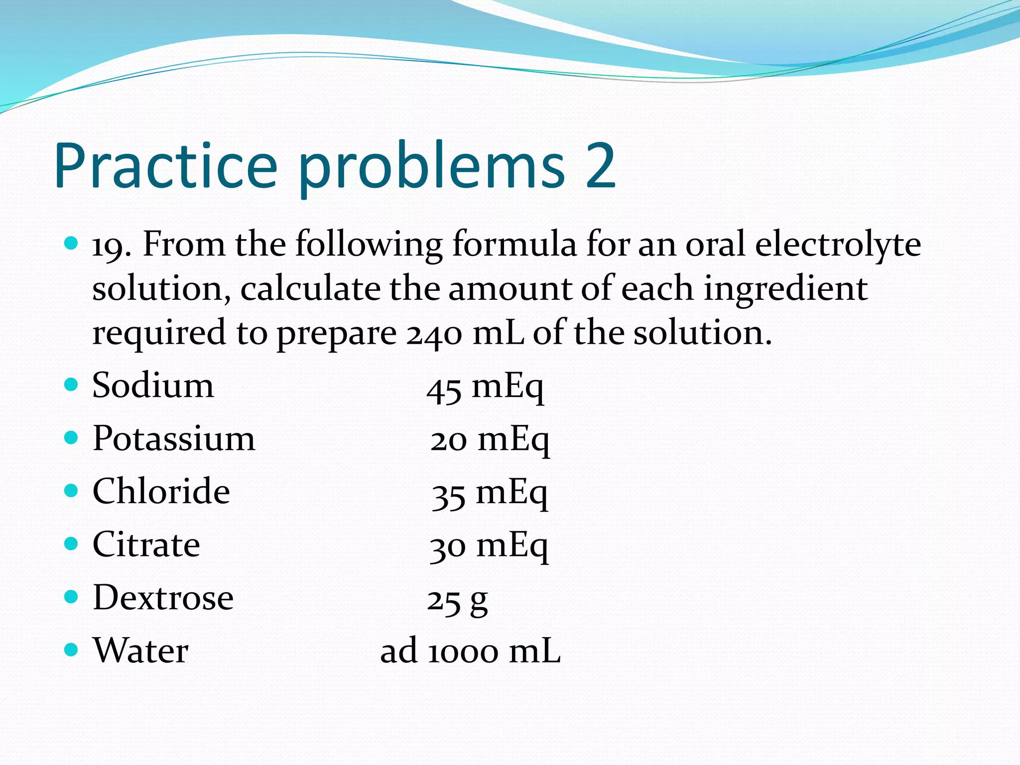 pharmaceutical calculations 6 | PPTX