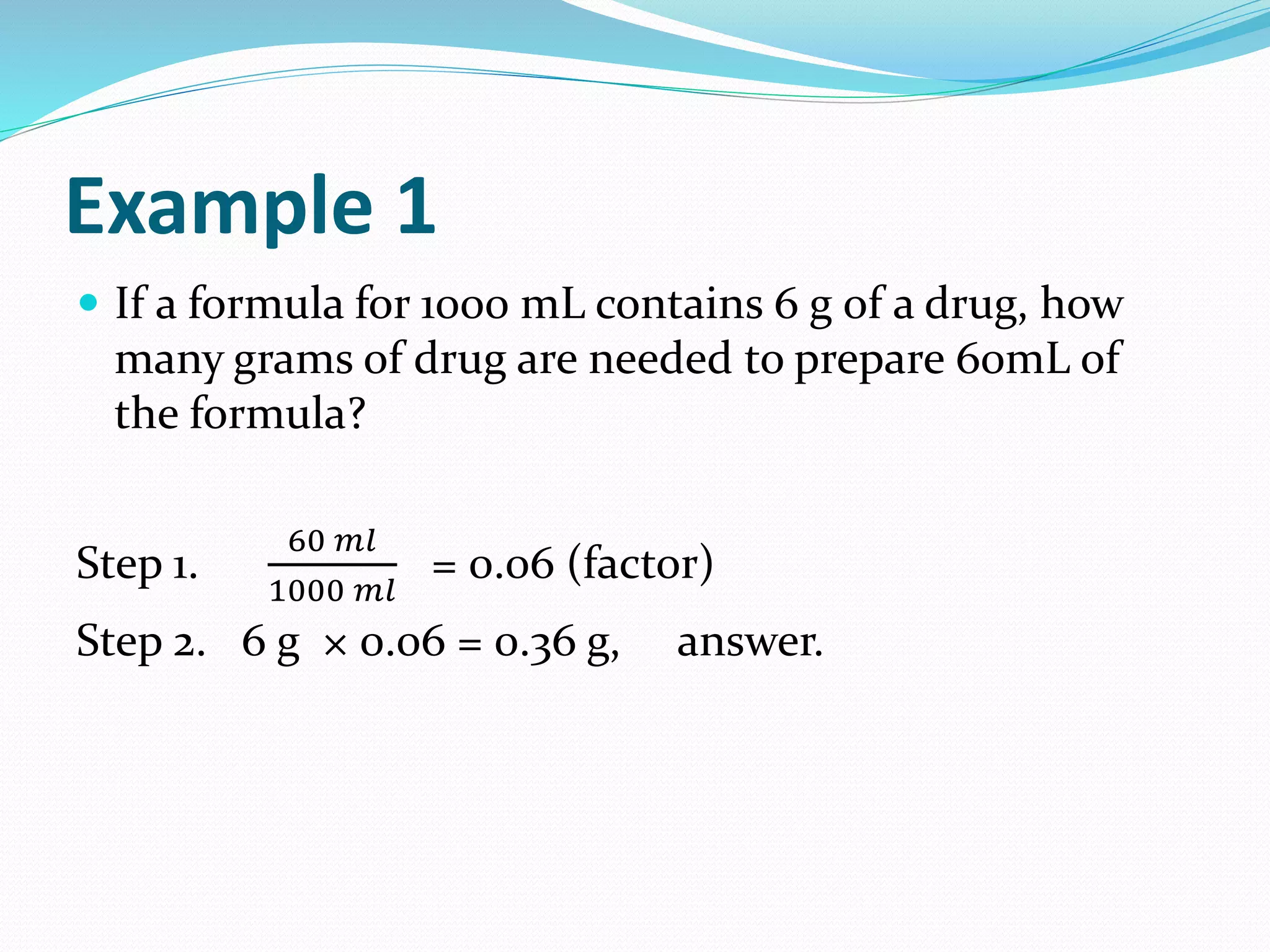 pharmaceutical calculations 6 | PPTX