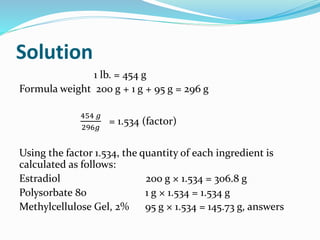 pharmaceutical calculations 6 | PPTX