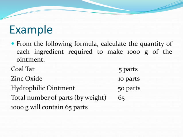 pharmaceutical calculations 6 | PPTX | Skin and Dermatology | Diseases ...