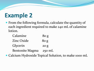 pharmaceutical calculations 6 | PPTX