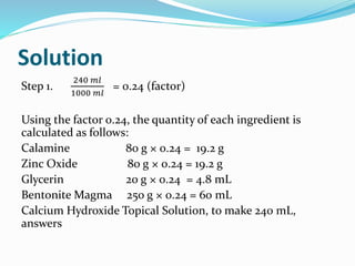 pharmaceutical calculations 6 | PPTX