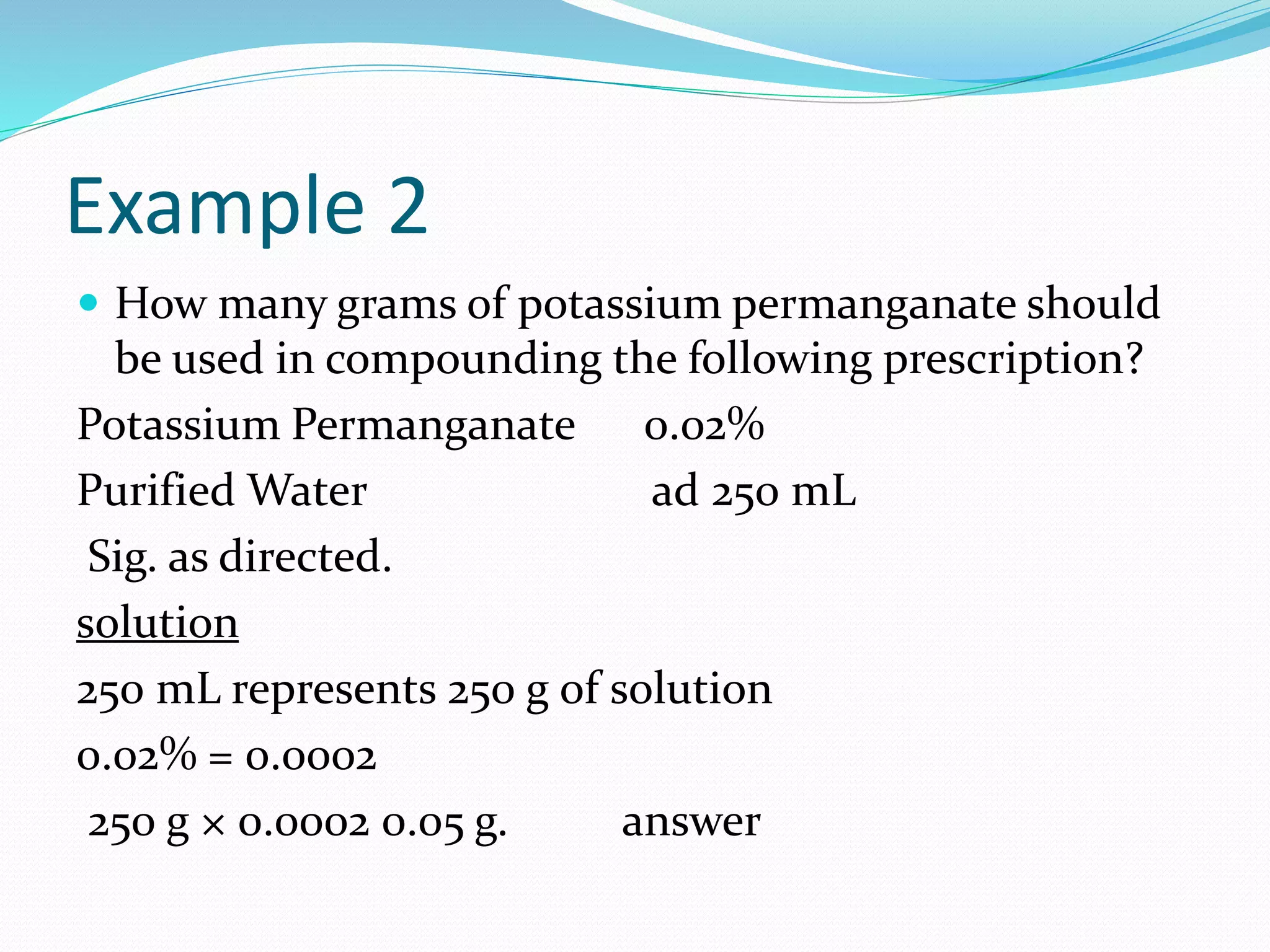 pharmaceutical calculations 8 | PPTX