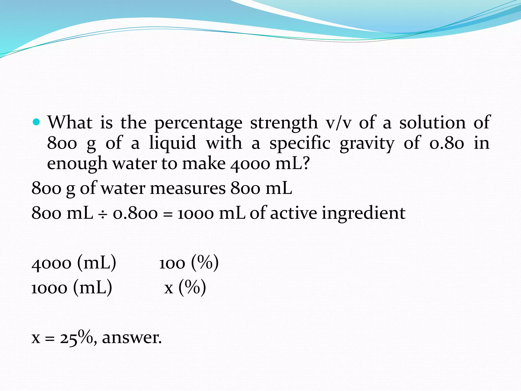 pharmaceutical calculations 8 | PPTX