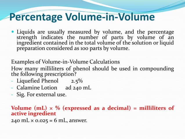 pharmaceutical calculations 8 | PPTX