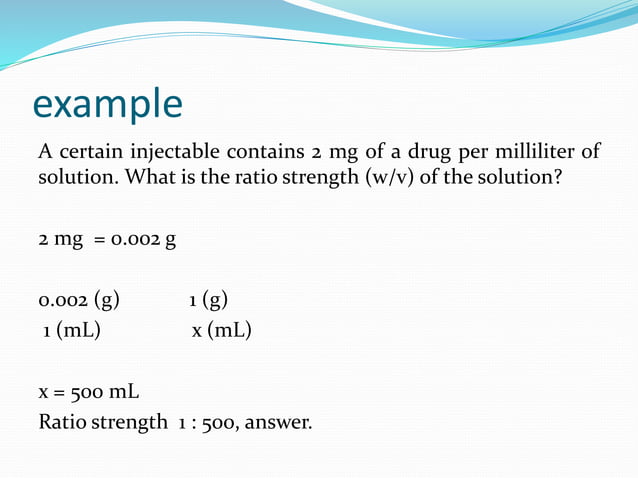 pharmaceutical calculations 8 | PPTX